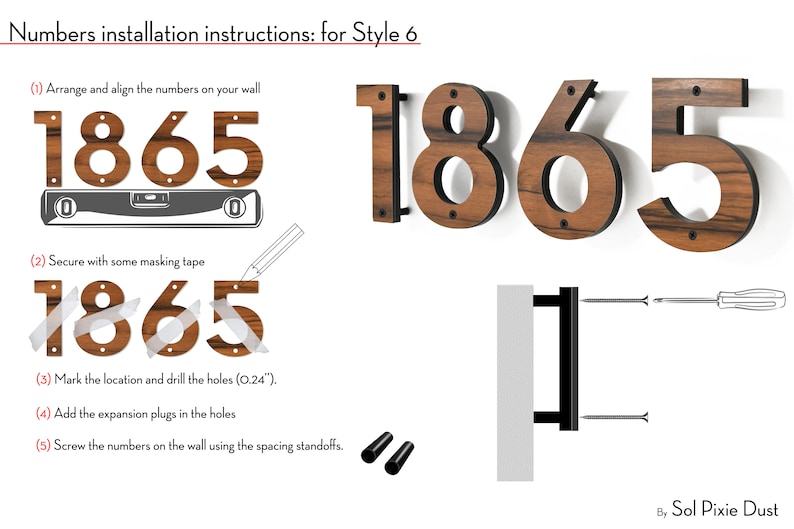Modern House Numbers Letters - Gray Aluminum - Mailbox Numbers - Home ...