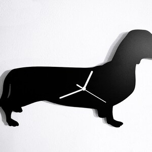Dachshund Dog Big Wall Clock Silhouette - Etsy
