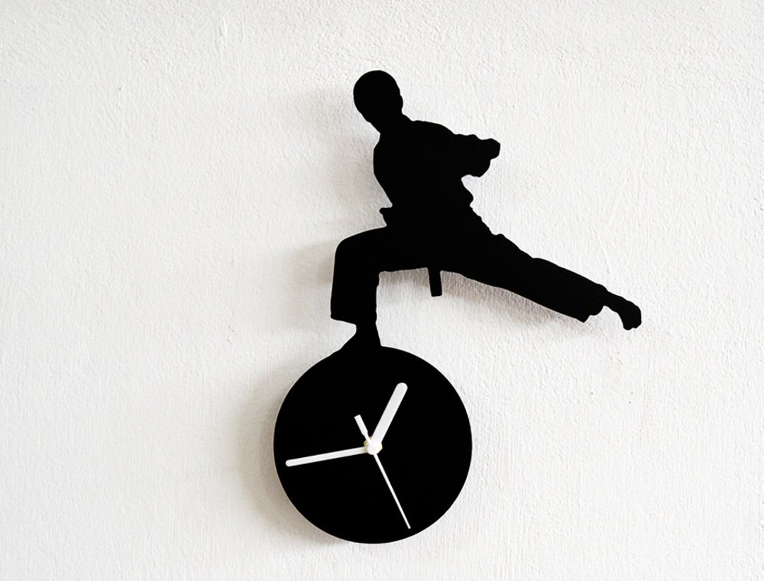 Karate Silhouette Wall Clock - Etsy
