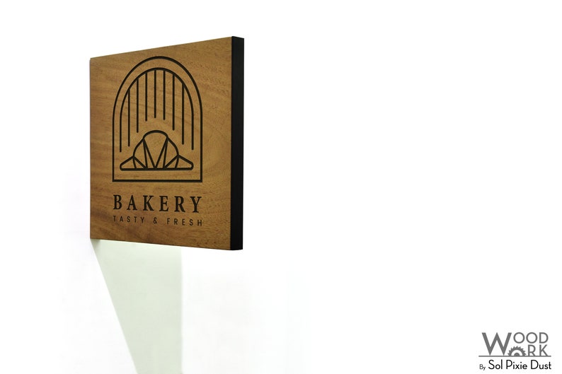 Double Sided Modern Projecting Sign Custom Business Name | Etsy