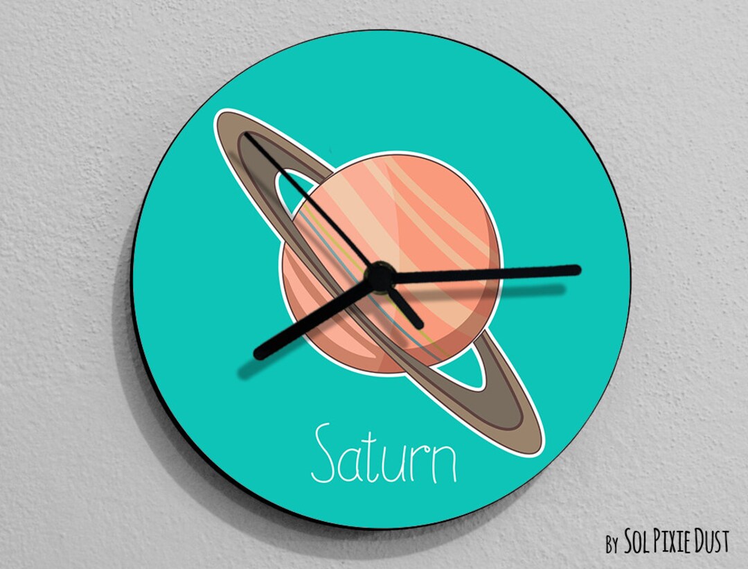 Saturn - Planet Wall Clock - Etsy