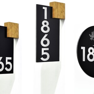 Modern Projecting Sign - Black Aluminum (ACP) and Fiber Laser Engraving ...