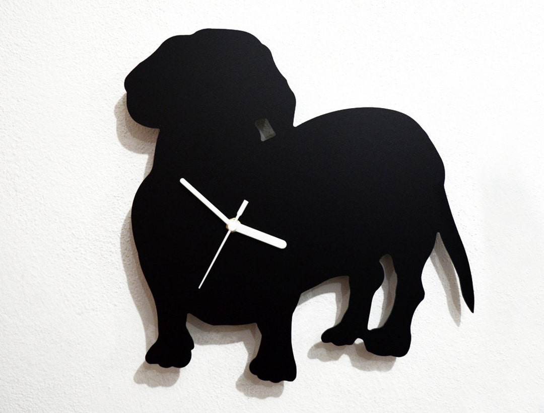 Dachshund Dog 5 - Wall Clock Silhouette - Etsy