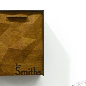 Mailbox With 3D Solid Wood Face - Metallic Gray Aluminum Body - Custom ...