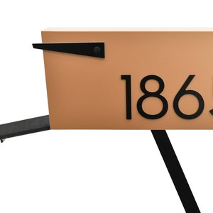Contemporary Post Mounted Mailbox - Aluminum Bronze Body and Aluminum ...