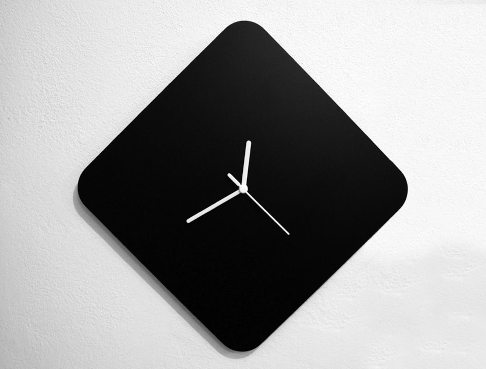 Simply Black Wall Clock | Etsy