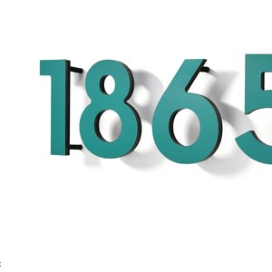 Modern House Numbers Letters - Ocean Green Aluminum - Mailbox Numbers ...
