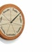 Wooden Round Clock Natural Wood Face Week Days Clock Laser Engraved Day ...
