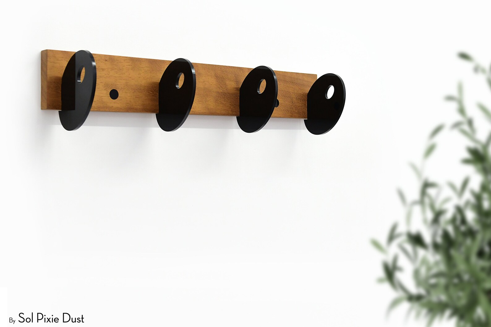 Wall Mount Wooden Hook Rack Rustic Decorative Hook Rack - Etsy