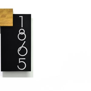 Modern Wall Hanging Number Sign - Black Aluminum (ACP), Fiber Laser ...