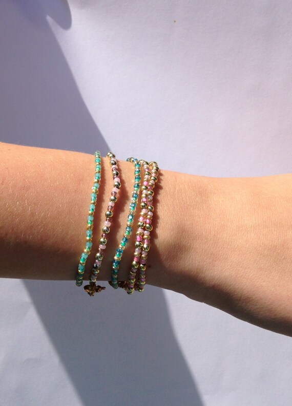 Items similar to Stackable Beaded Bracelets on Etsy