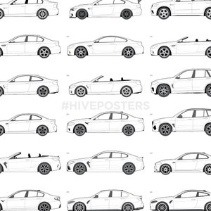 BMW M Poster Production History Timeline Generations | Etsy