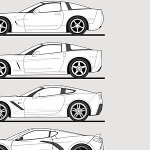 Chevrolet Corvette Evolution Poster - Etsy