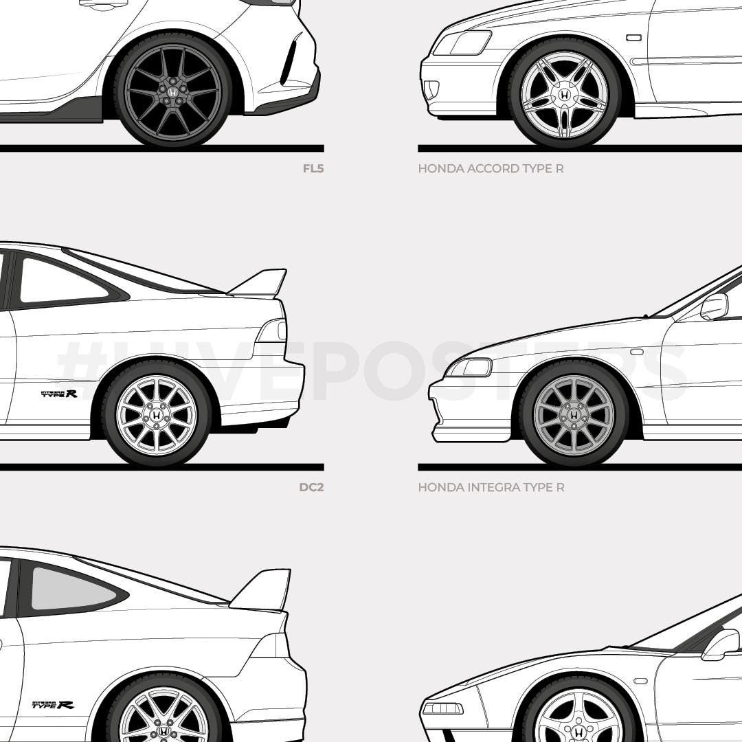 Honda Type R History Poster - Etsy Canada