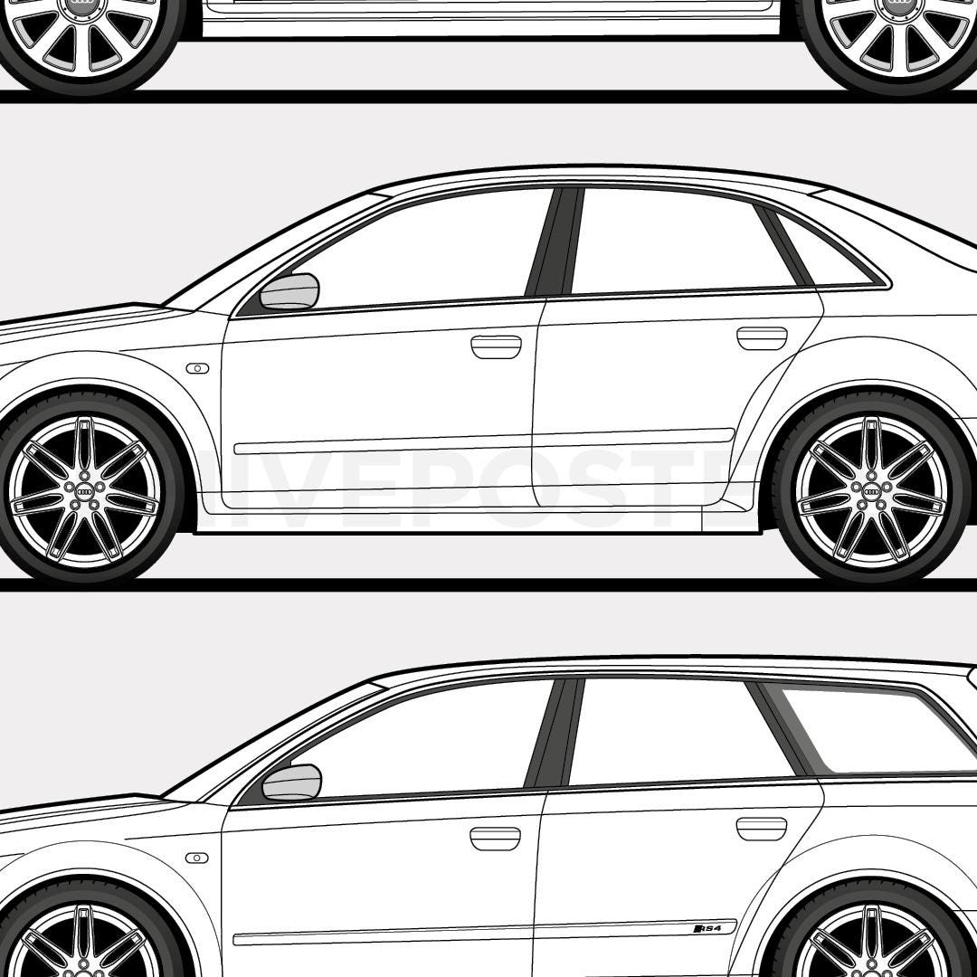 Audi RS4 Evolution Poster - Etsy