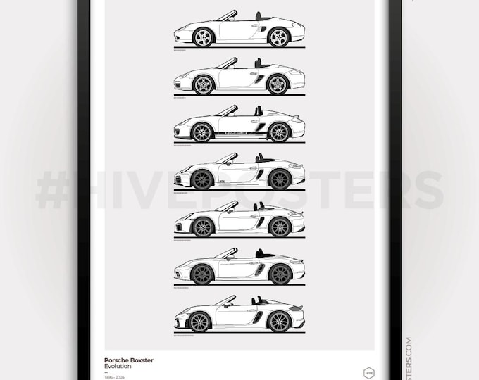 Porsche 911 Turbo Poster Generations Evolution SILVER - Etsy Canada