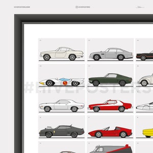 Movie Cars Poster Iconic Cars From Films and TV. the - Etsy