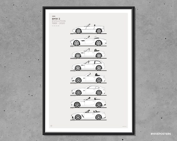 BMW Z Evolution Poster - Etsy
