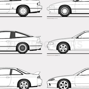 Nissan Silvia Poster Generations Evolution - Etsy