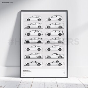 Honda Type R History Poster - Etsy