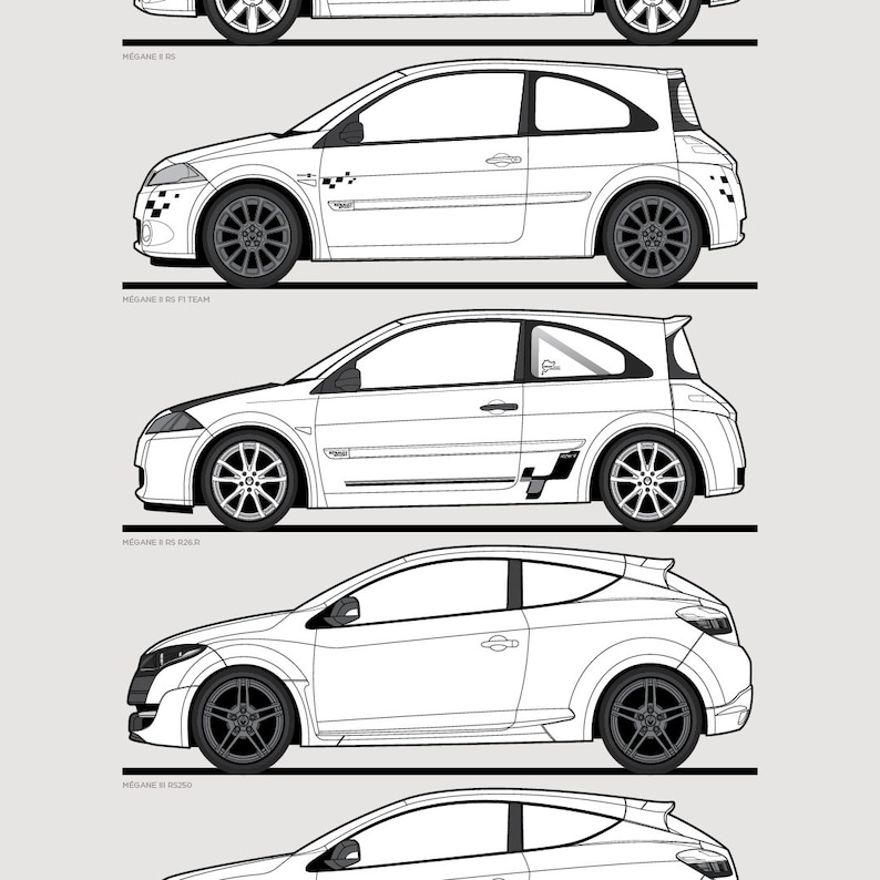 Renault Megane RS Evolution Poster - Etsy