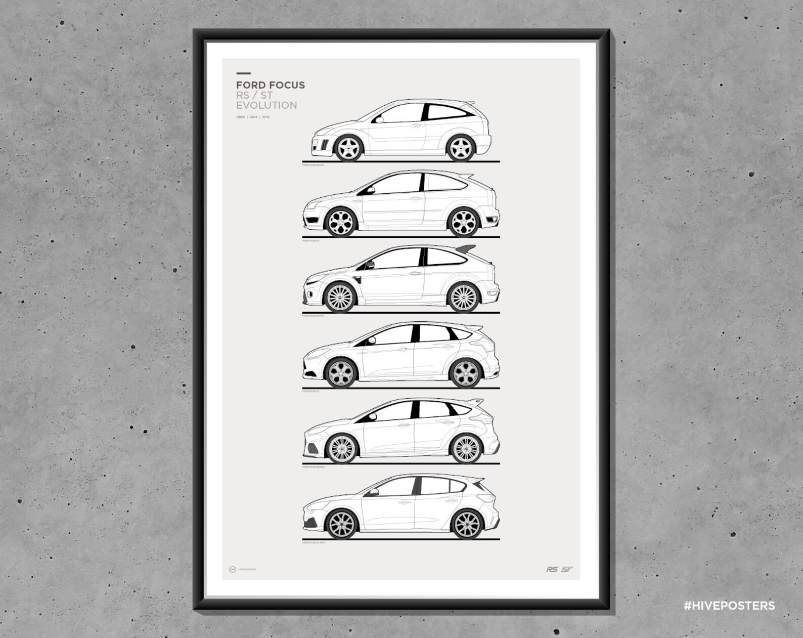Ford Focus RS ST Evolution Poster | Etsy