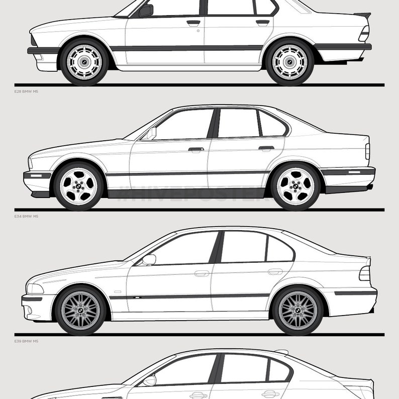 BMW M5 Evolution Poster | Etsy