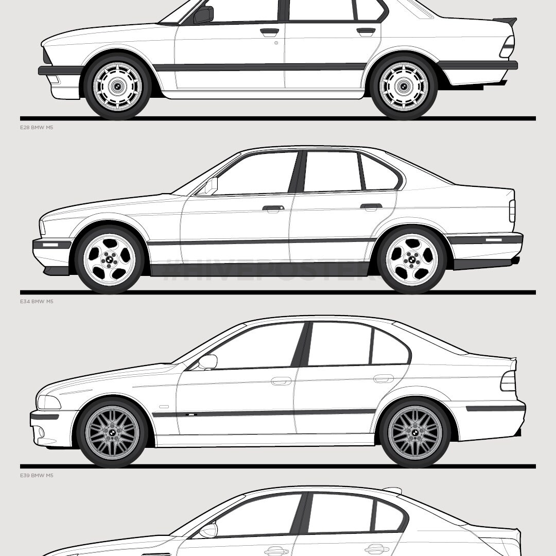 BMW M5 Evolution Poster | Etsy