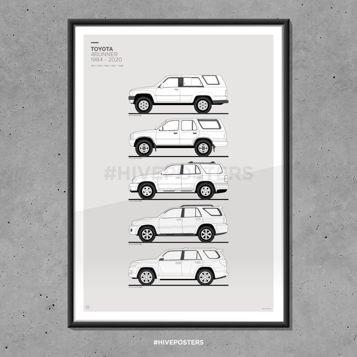 Toyota 4runner Evolution Poster | Etsy