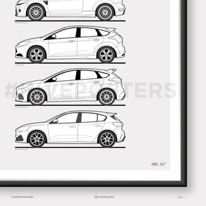 Ford Focus RS ST Evolution Poster - Etsy