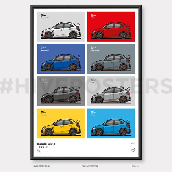 Honda Civic Type R Poster - Etsy