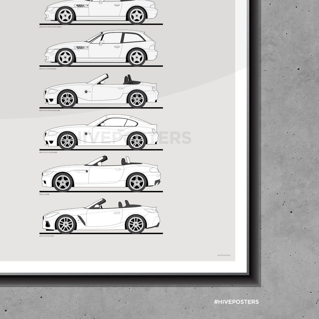 BMW Z Evolution Poster - Etsy