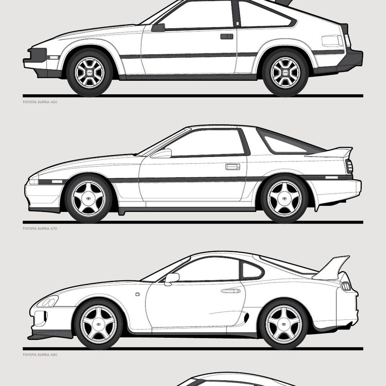 Toyota Supra Evolution Poster - Etsy