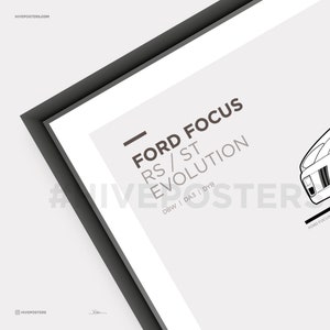 Ford Focus RS ST Evolution Poster - Etsy