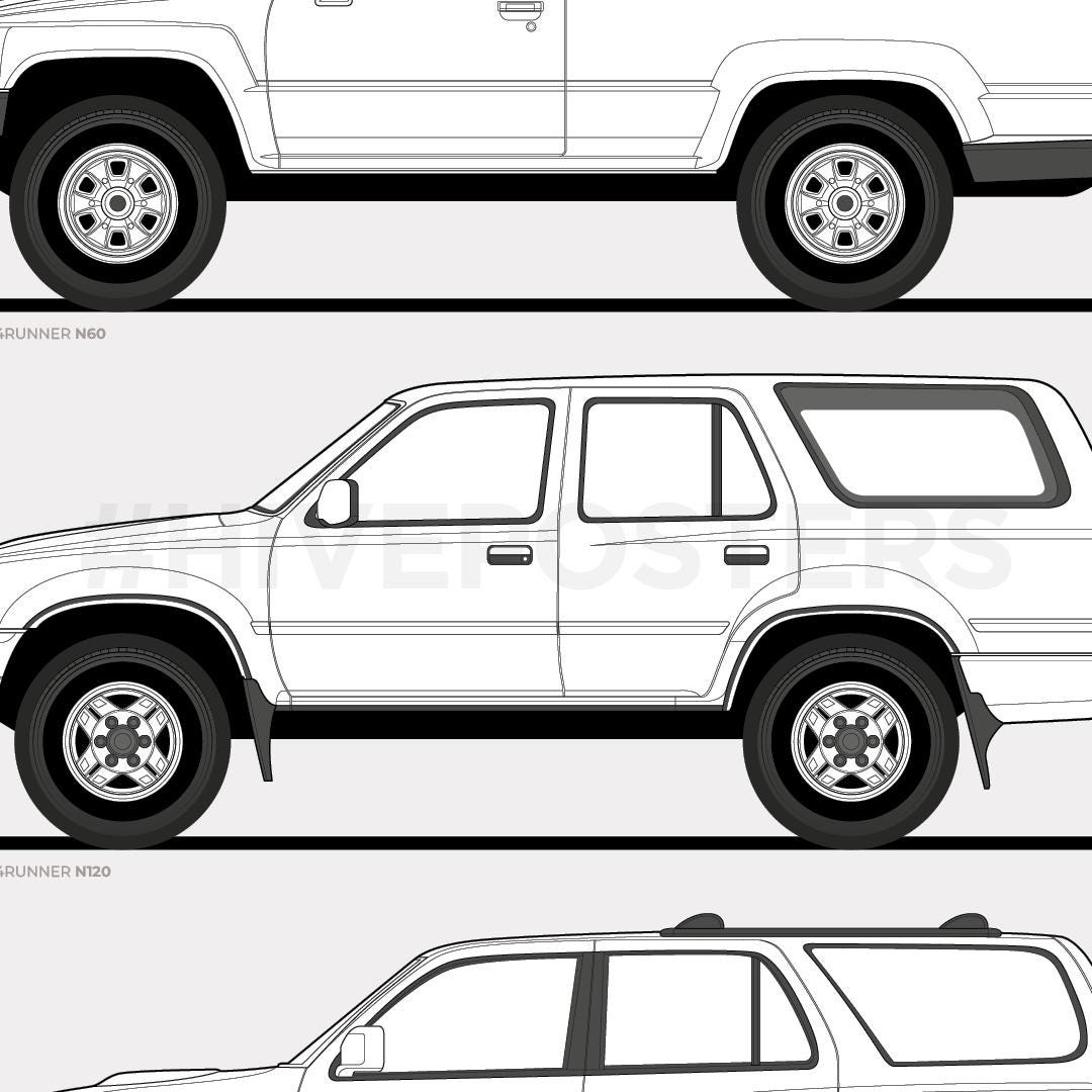 Toyota 4runner Evolution Poster - Etsy