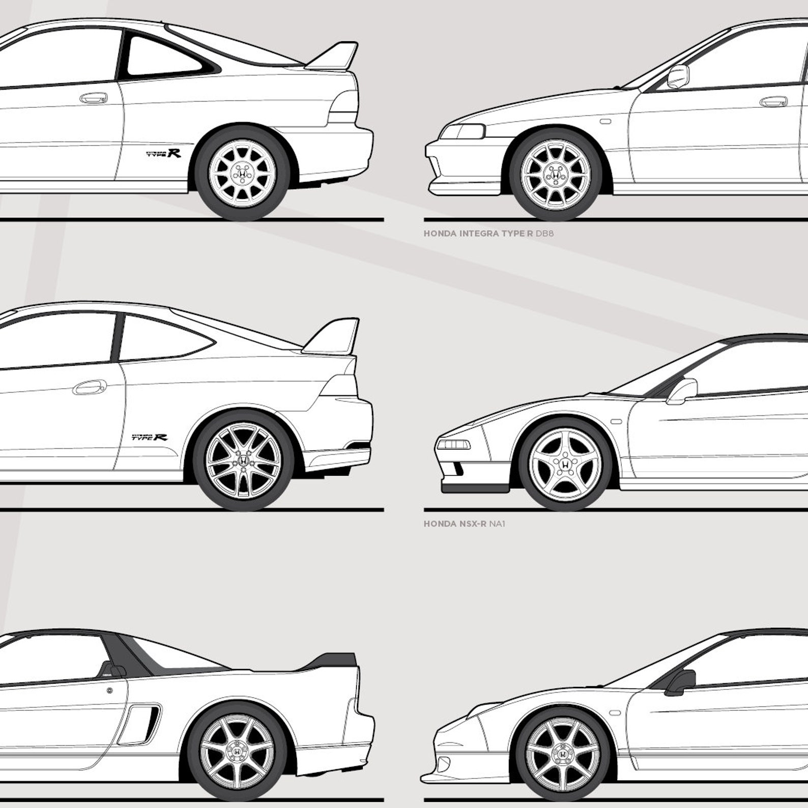 Honda Type R History Poster - Etsy