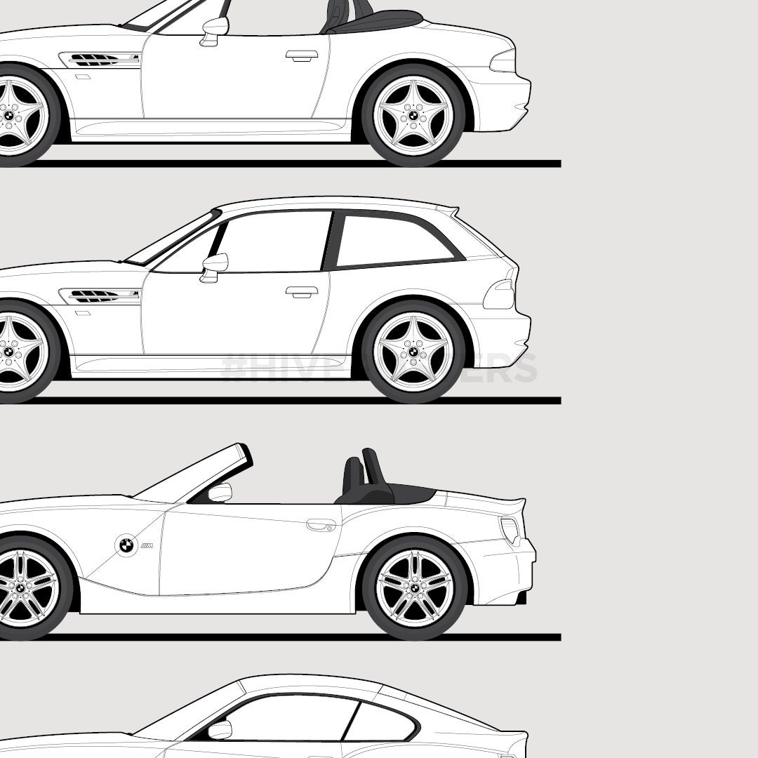 BMW Z Evolution Poster - Etsy