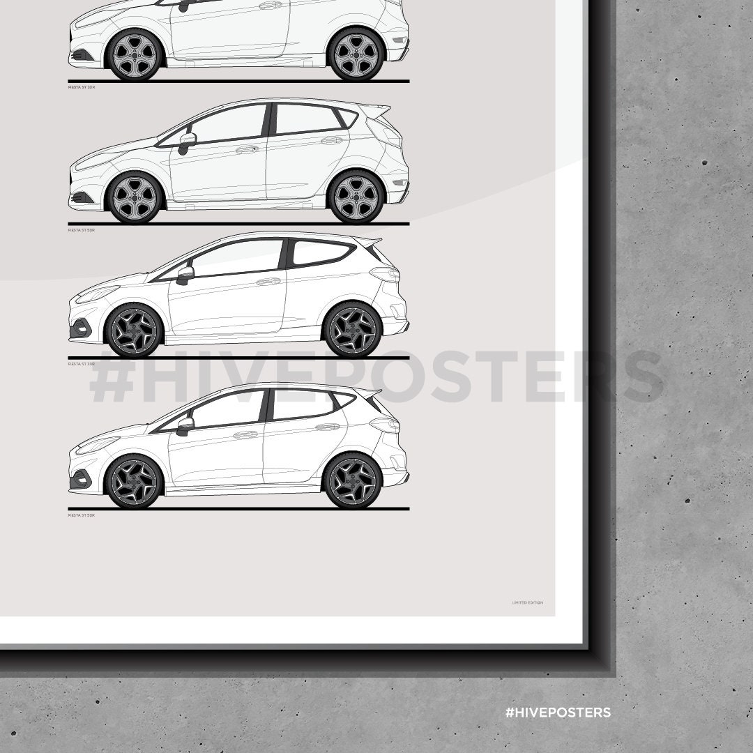 Ford Fiesta ST Evolution Poster | Etsy UK
