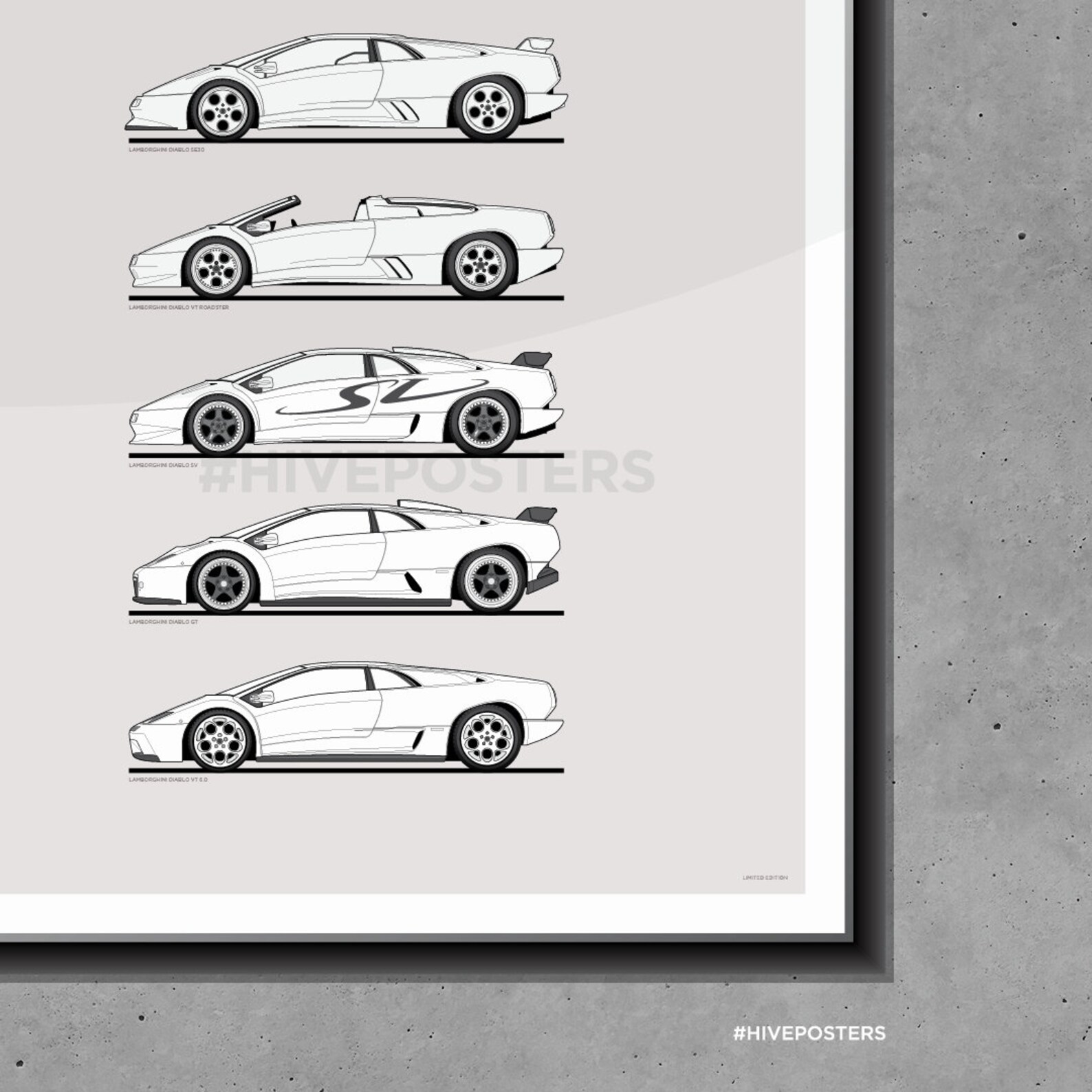 Lamborghini Diablo Evolution Poster - Etsy
