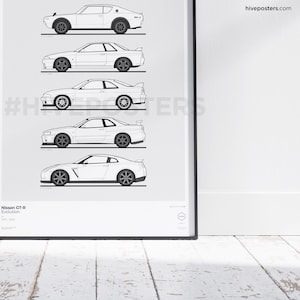 Nissan Skyline GT - R Generations Evolution Poster - Etsy
