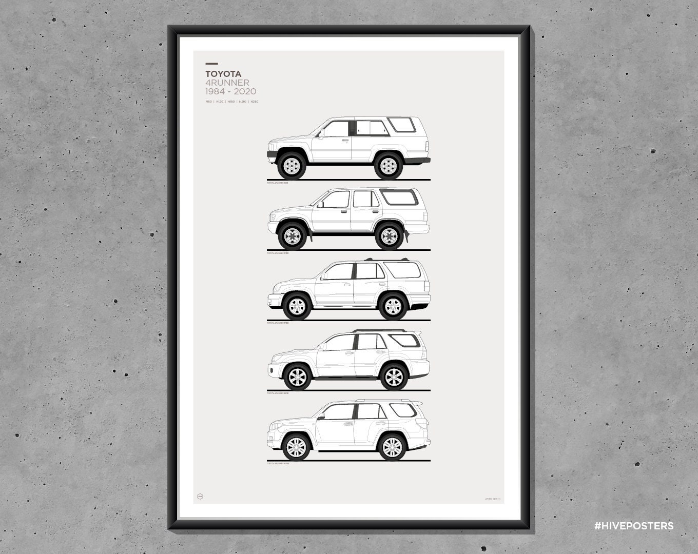 Toyota 4runner Evolution Poster | Etsy Canada