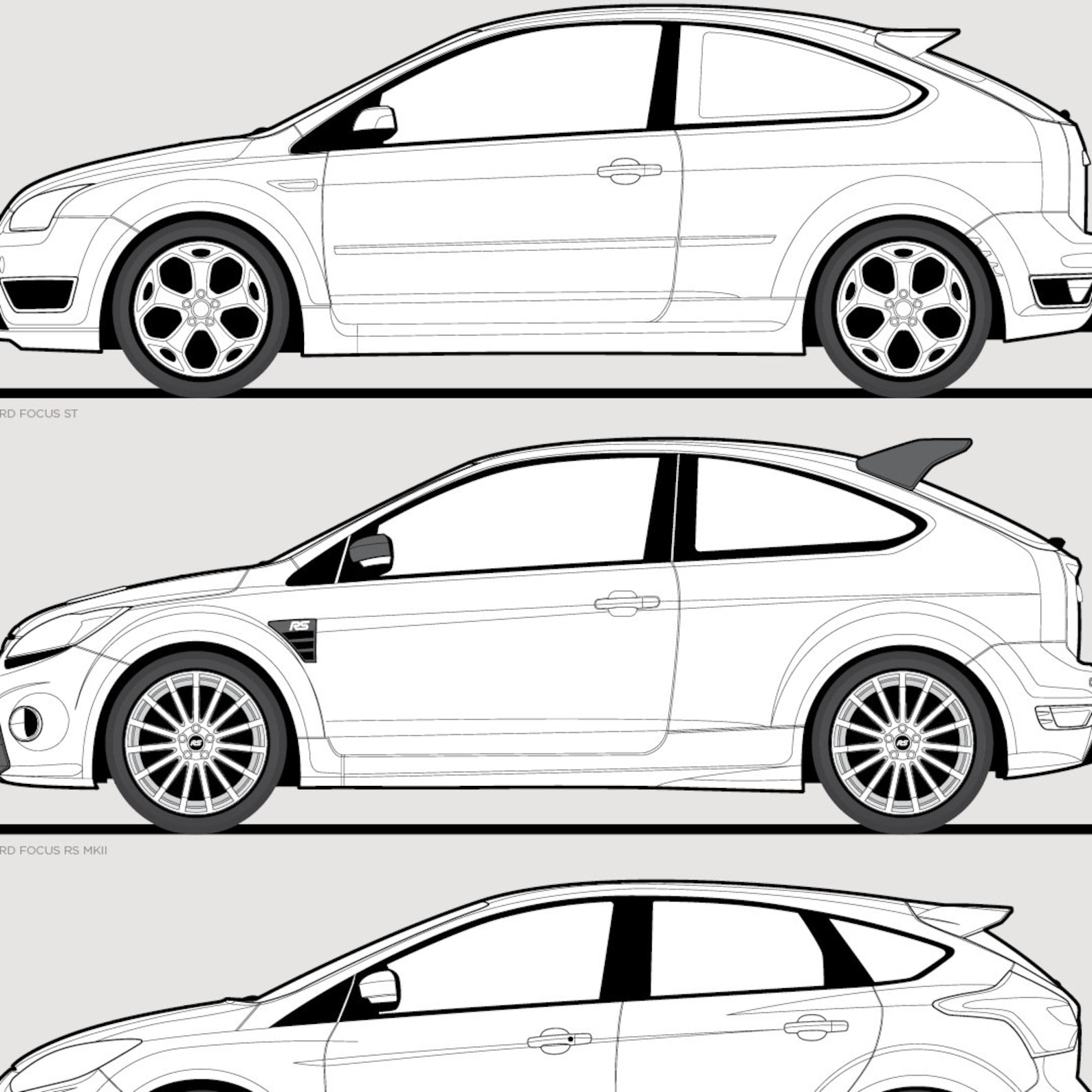 Ford Focus RS ST Evolution Poster - Etsy UK