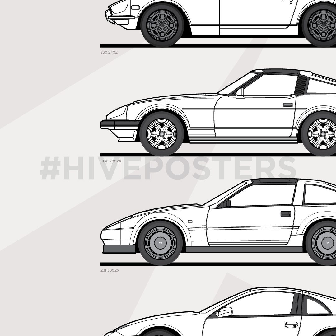 Nissan Z Evolution Poster - Etsy