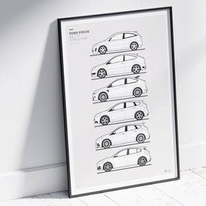 Ford Focus RS ST Evolution Poster - Etsy