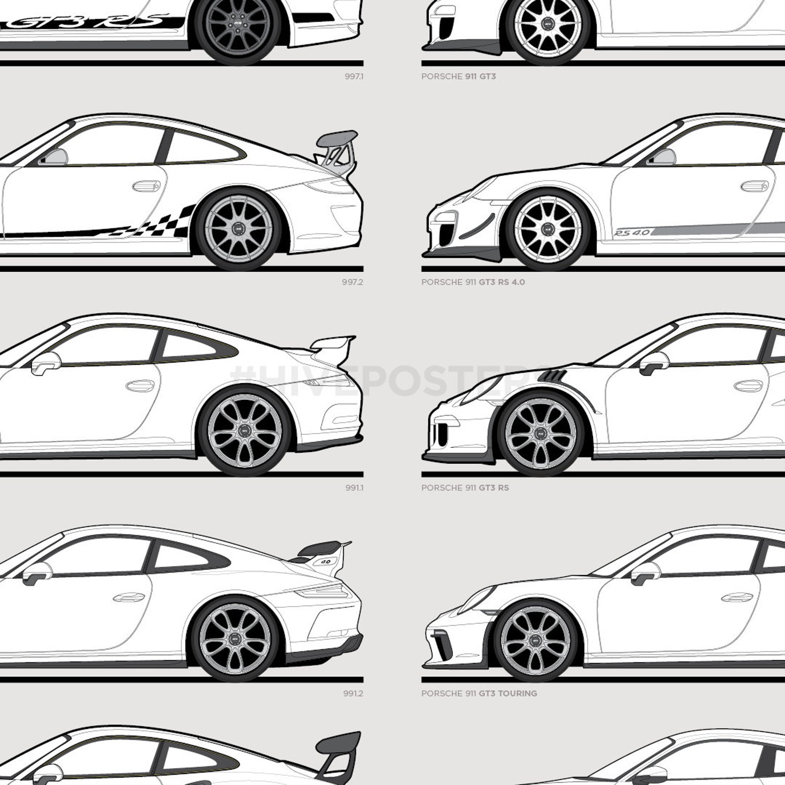 Porsche 911 GT3 Evolution Poster | Etsy