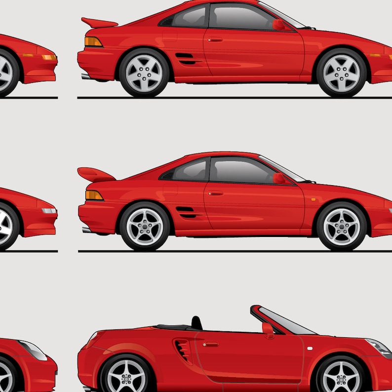 Toyota MR2 / MR-S Evolution Poster | Etsy