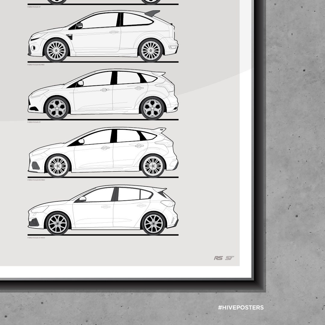 Ford Focus RS ST Evolution Poster - Etsy