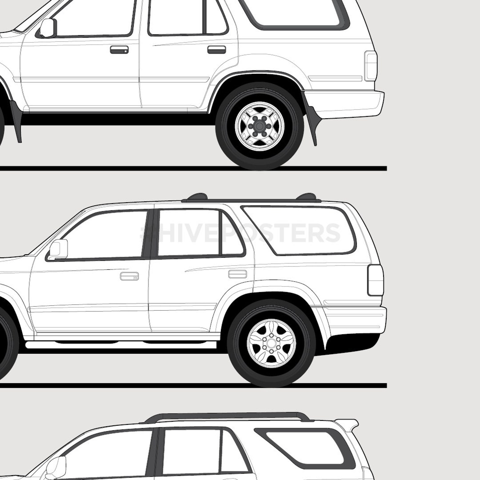 Toyota 4runner Evolution Poster | Etsy