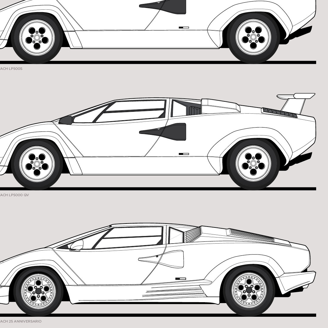 Lamborghini Countach Evolution Poster | Etsy UK
