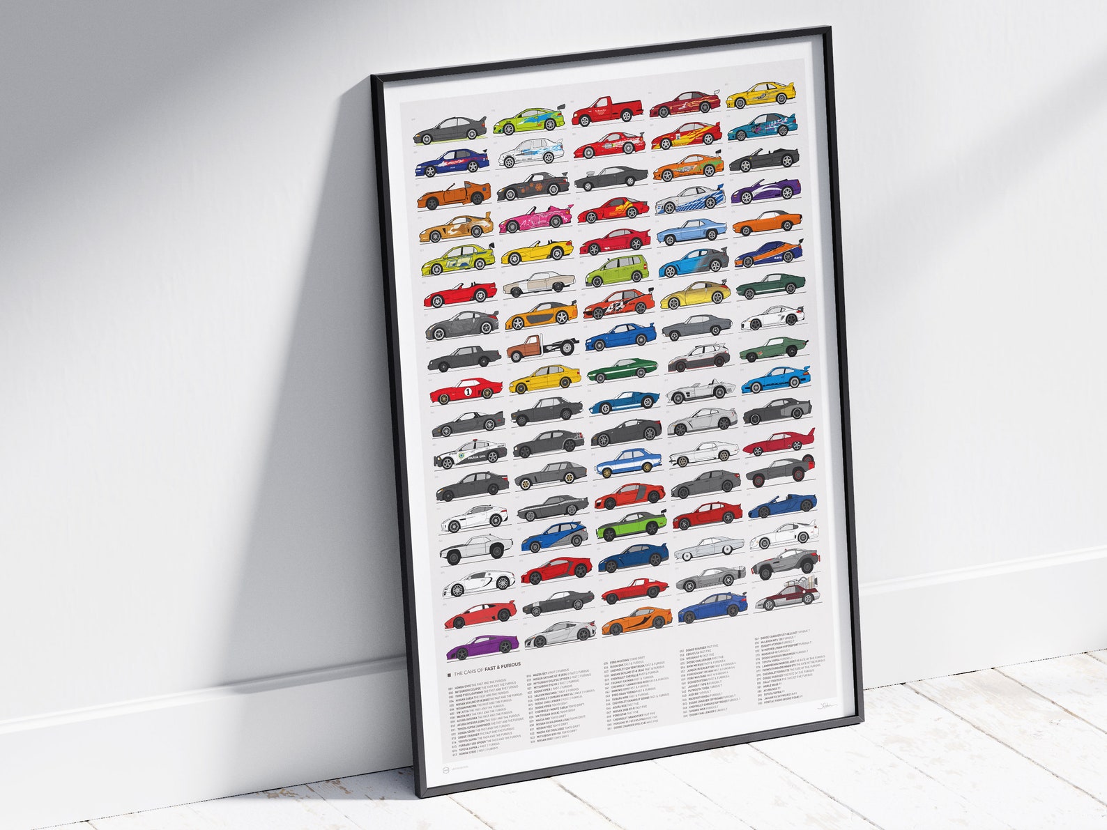 Fast and Furious Cars Poster - Etsy